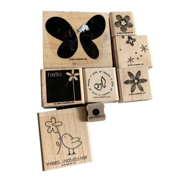 Stampin' Up! | Other | Stampin Up Wooden Rubber Stamp Set Butterfly ...